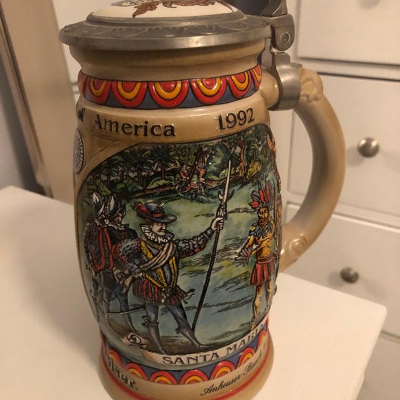 Budweiser | Dining | Budweiser Collectors Stein Santa Maria Vintage ...